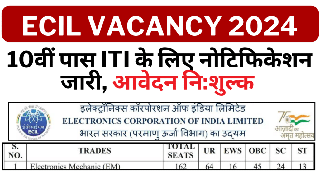 ECIL Recruitment 2024: इलेक्ट्रॉनिक्स कॉर्पोरेशन ऑफ इंडिया लिमिटेड में ...